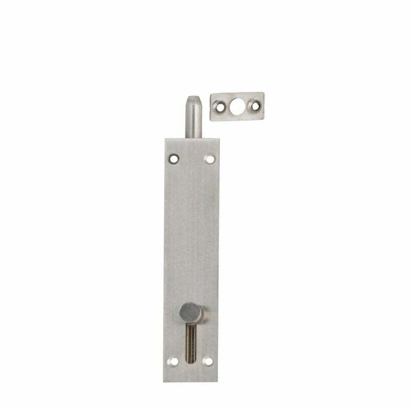 Flush Slide Necked Bolt 100mm Satin Chrome - Miles Nelson