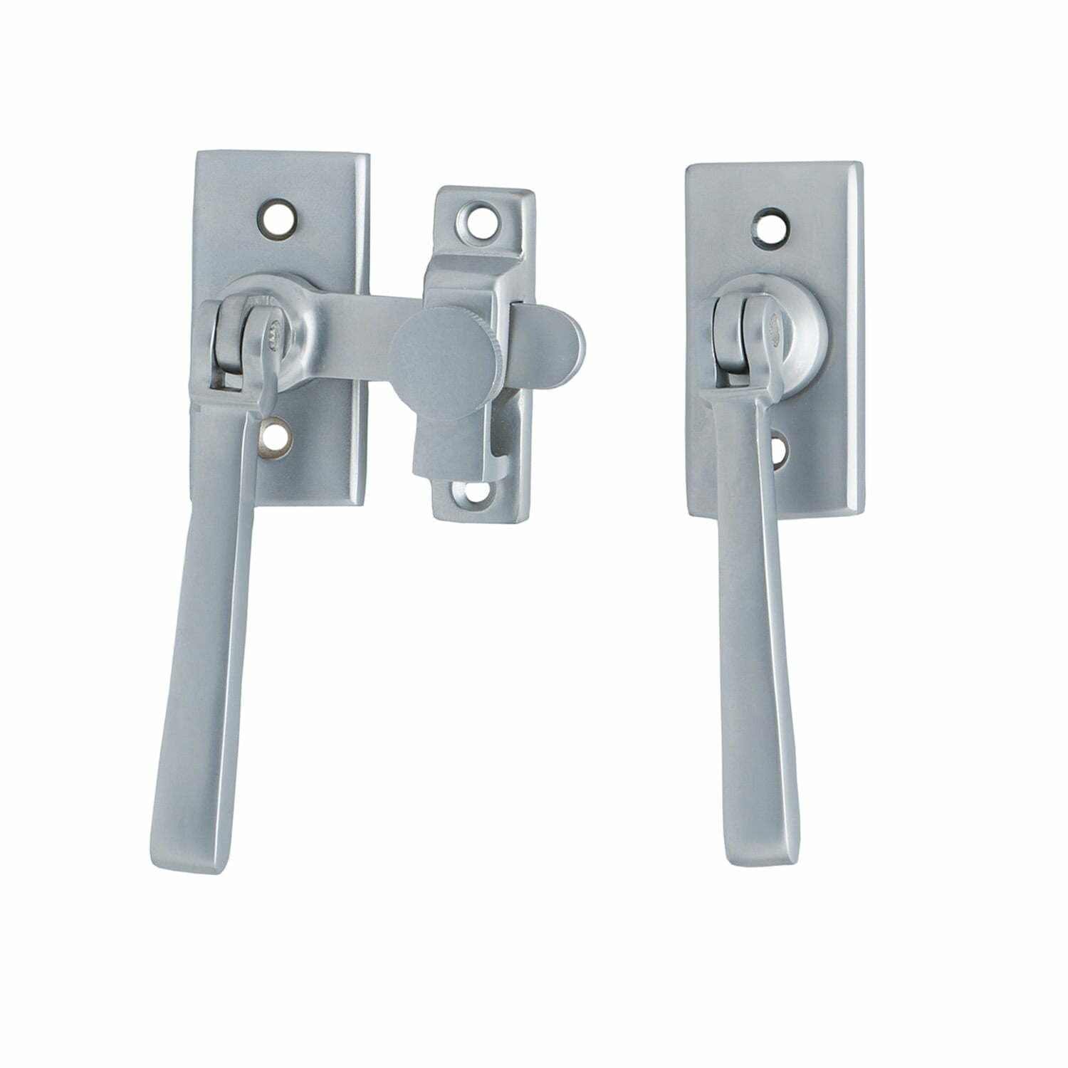 475 French Double Door Fastener Satin Chrome Miles Nelson