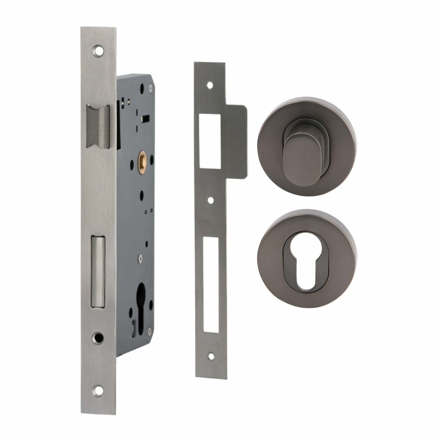 Round Pull Handle Lock Kit Satin Graphite – Miles Nelson