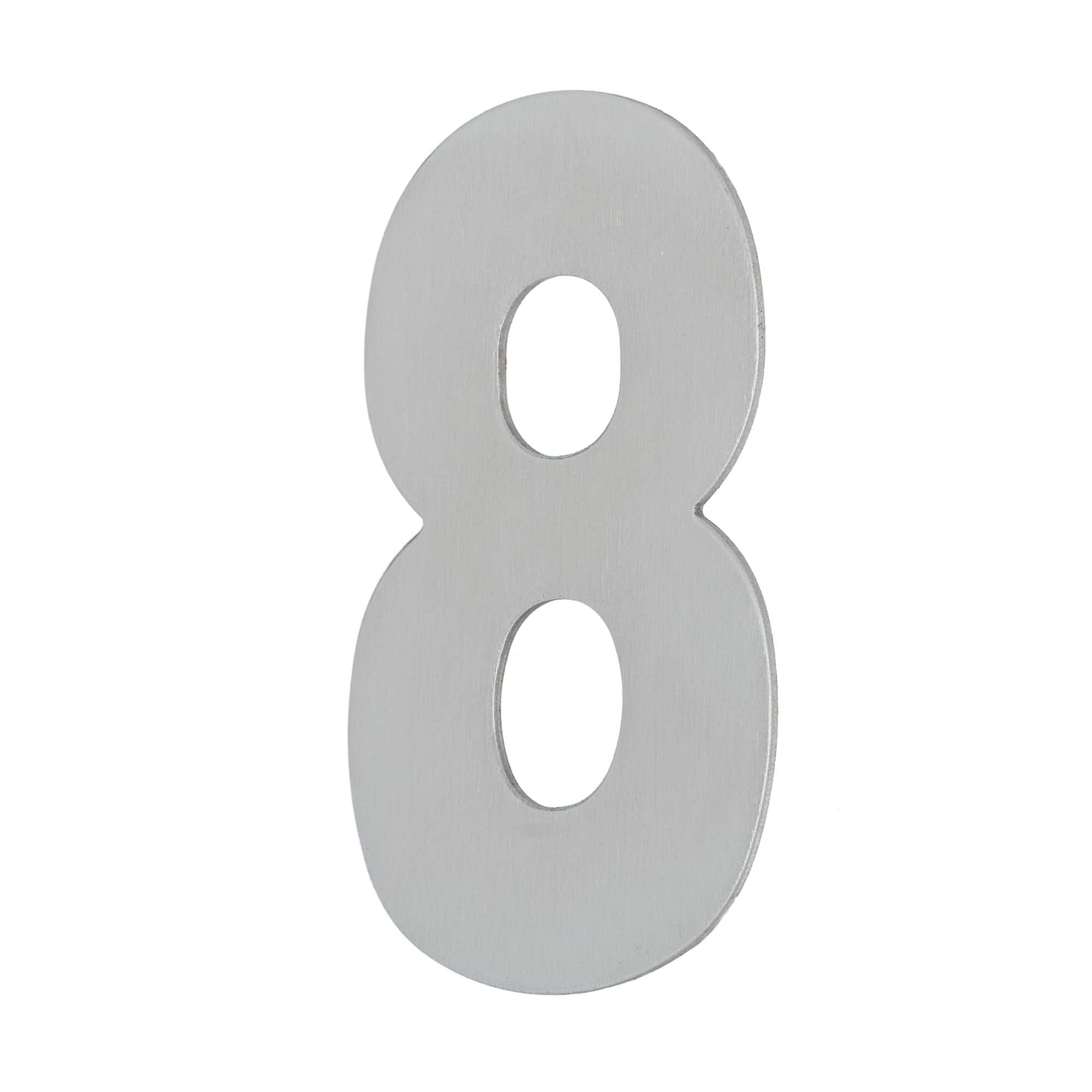 House Number EIGHT ‘8’ – Concealed fix 155mm Stainless Steel – Miles Nelson