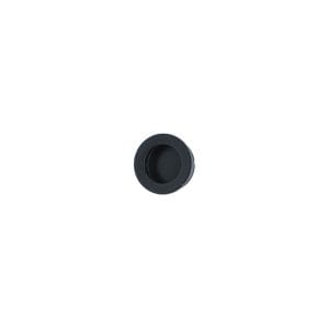 Round Flush Finger Pull 30mm Matt Black | Miles Nelson