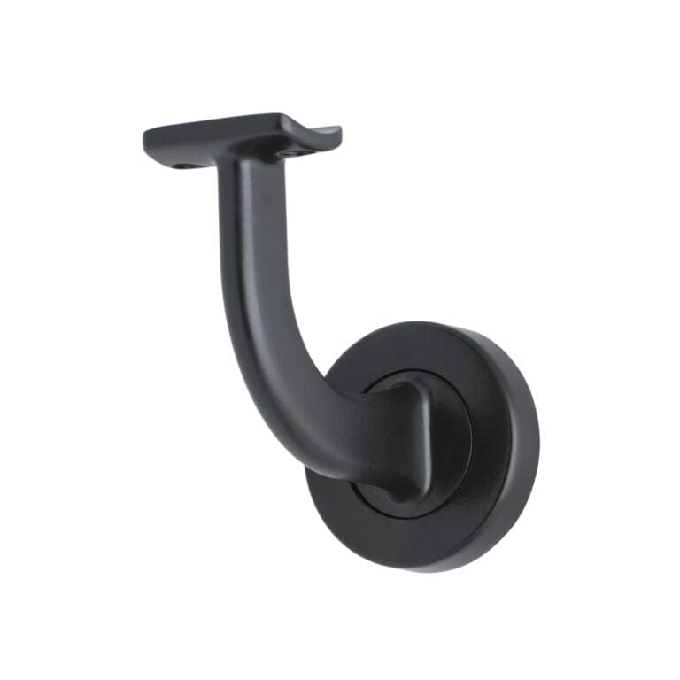 Matt Black Round Bannister Bracket (310) | Miles Nelson