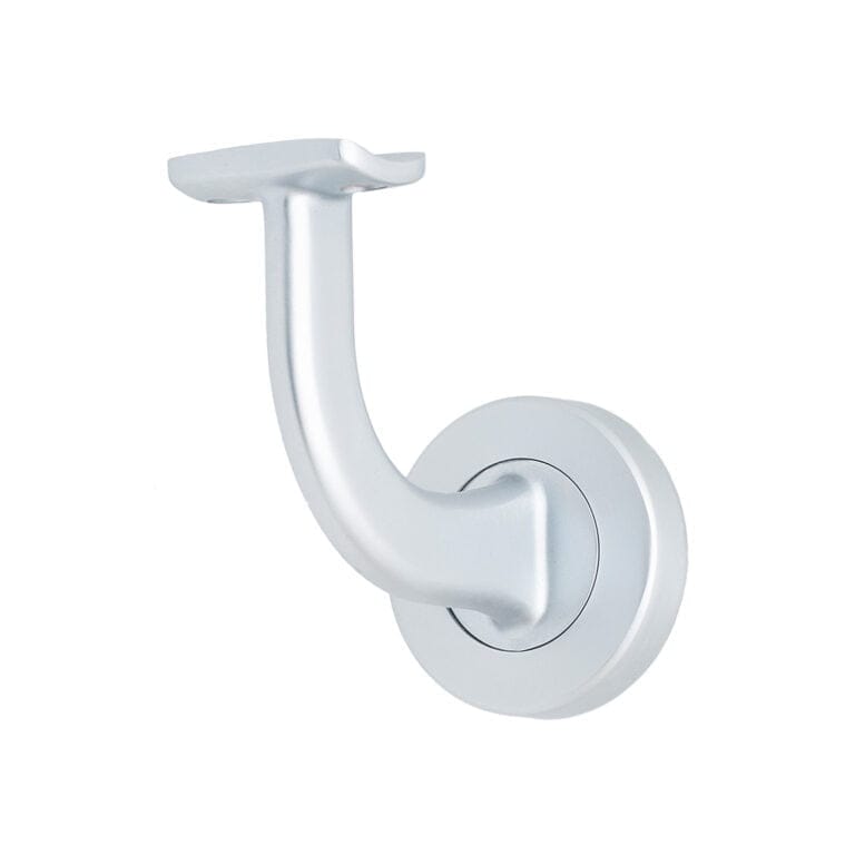 Satin Chrome Round Bannister Bracket (310) | Miles Nelson