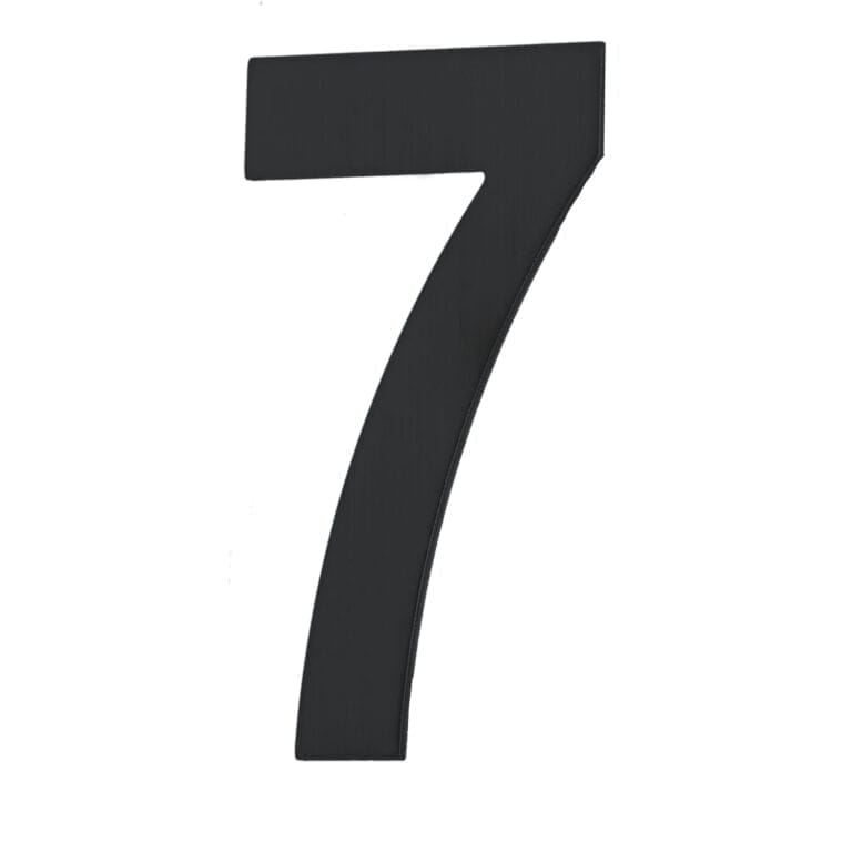 House Number SEVEN ‘7’ – Concealed fix 100mm Matt Black | Miles Nelson