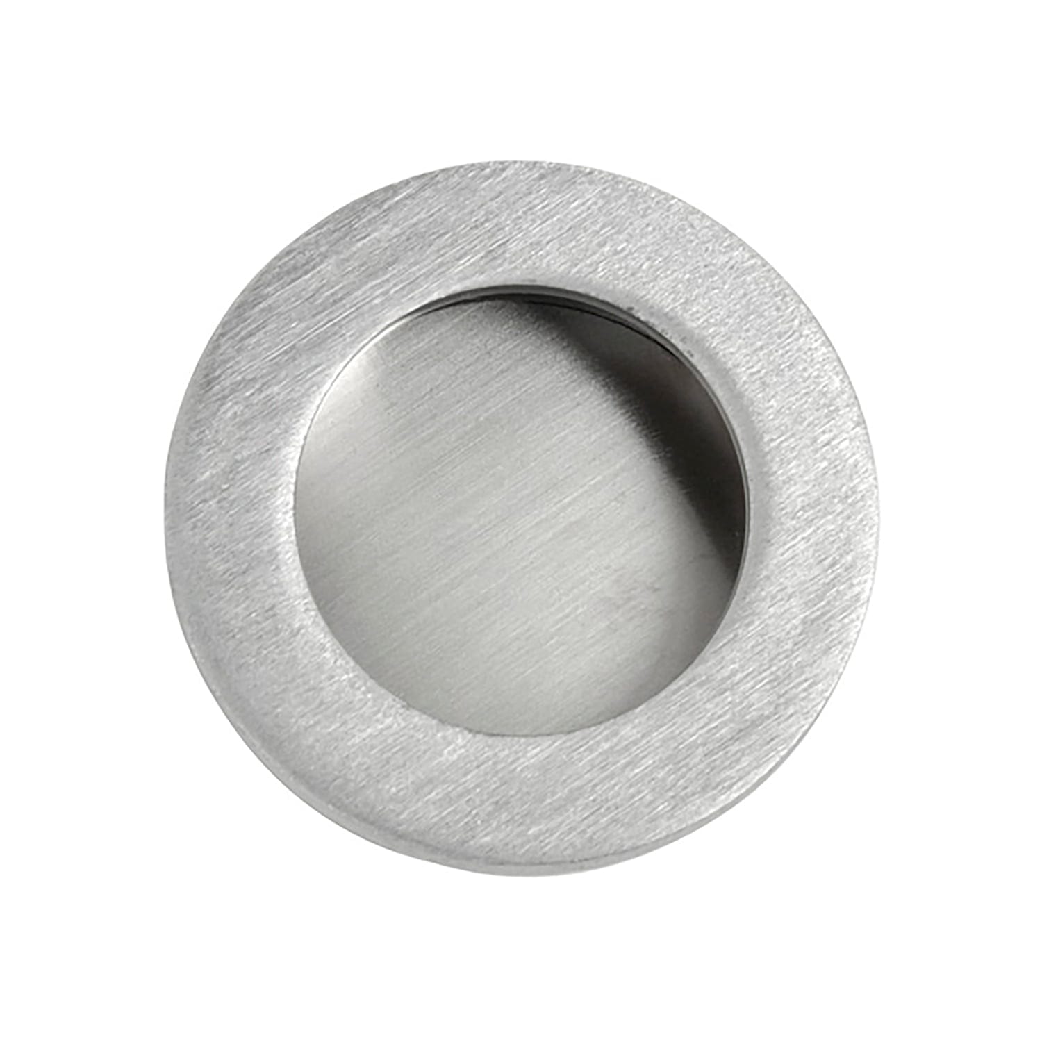 Round Flush Finger Pull 40mm Satin Chrome | Miles Nelson