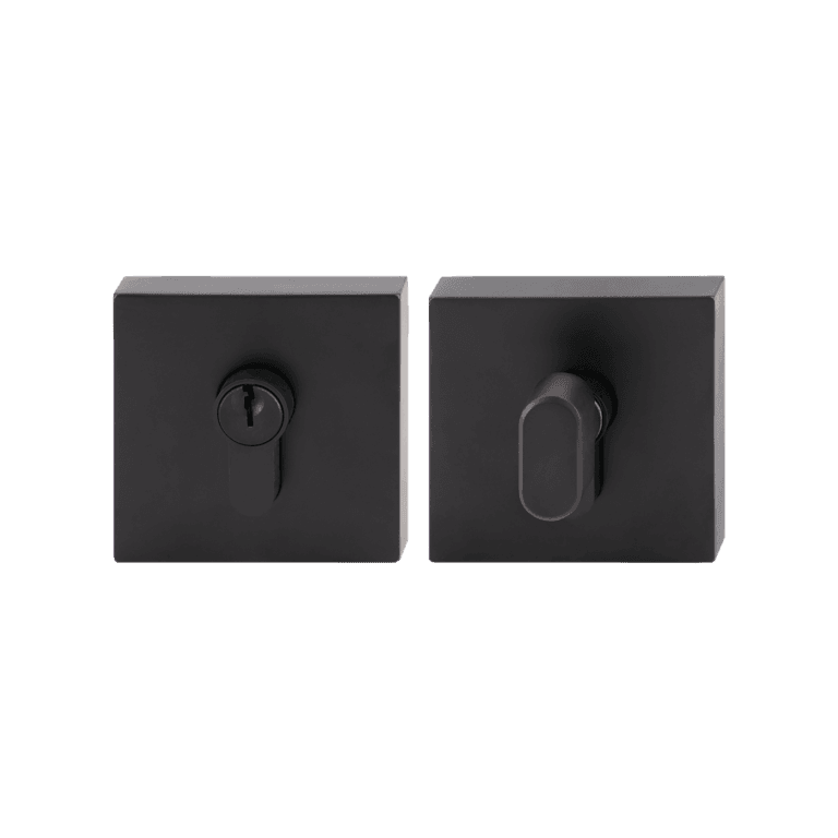 Square Deadbolt Matt Black | Miles Nelson
