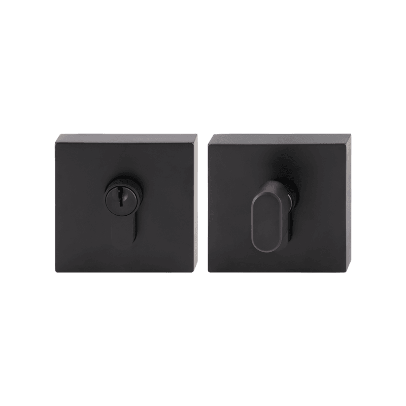 Square Deadbolt Matt Black | Miles Nelson