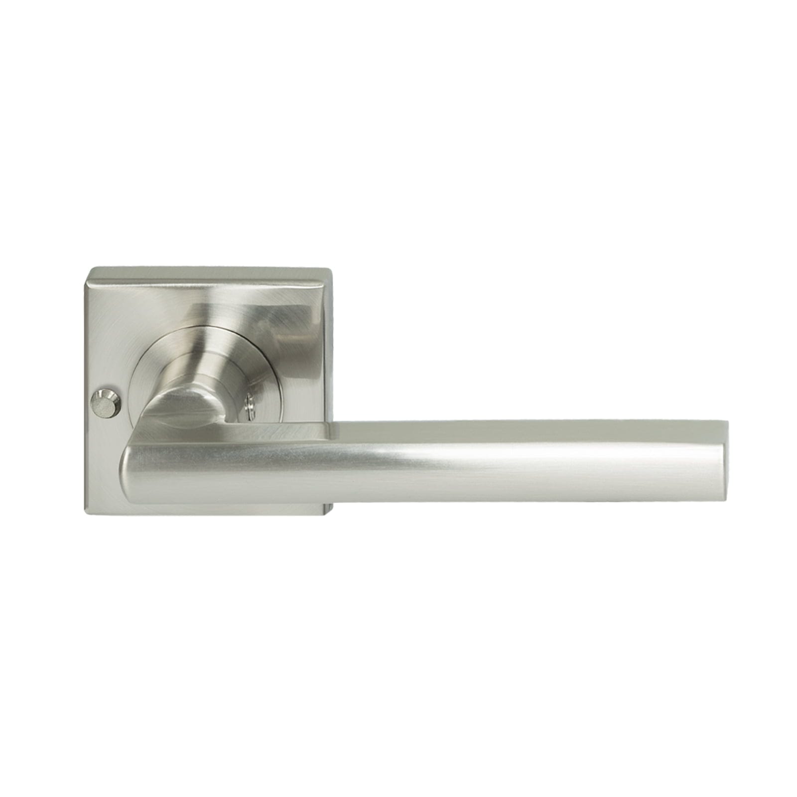 Parma Square Rosette Lever Integrated Privacy Set Satin Nickel | Miles ...